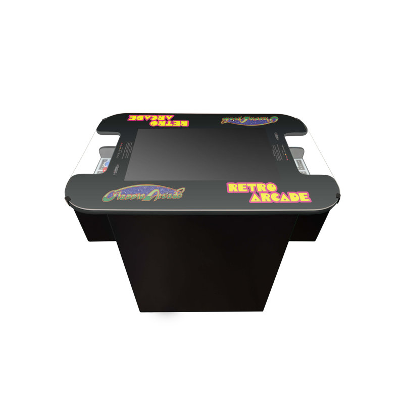 Suncoast Arcade XL Cocktail Arcade Machine with 24" Monitor, 516 Retro Games and Trackballs ...